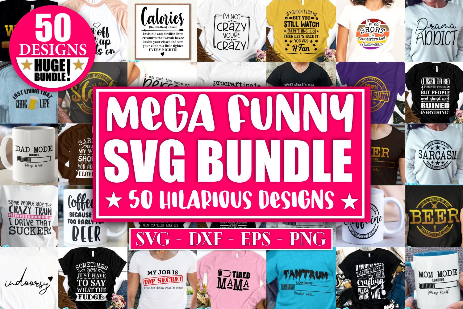 Funny Mega Svg Bundle - Funny Svg Bundle - Funny T Shirt Svg - Funny S ...
