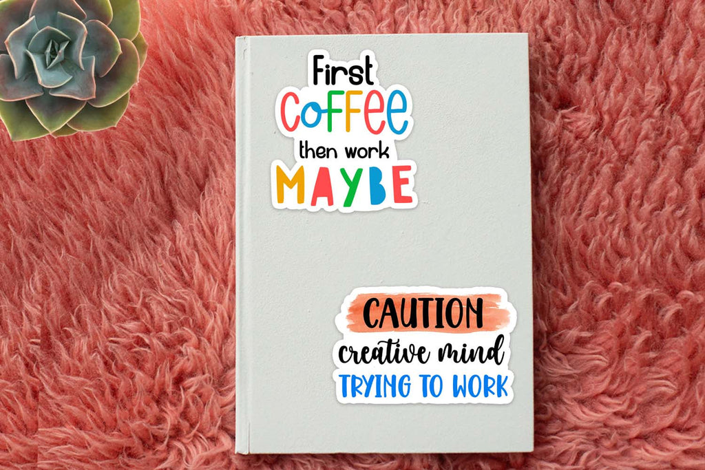 Funny Office Stickers Bundle I Sarcastic Quotes Stickers PNG - So Fontsy