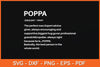 Funny Poppa Definition Birthday Father Day Grandpa Svg Cutting File ...