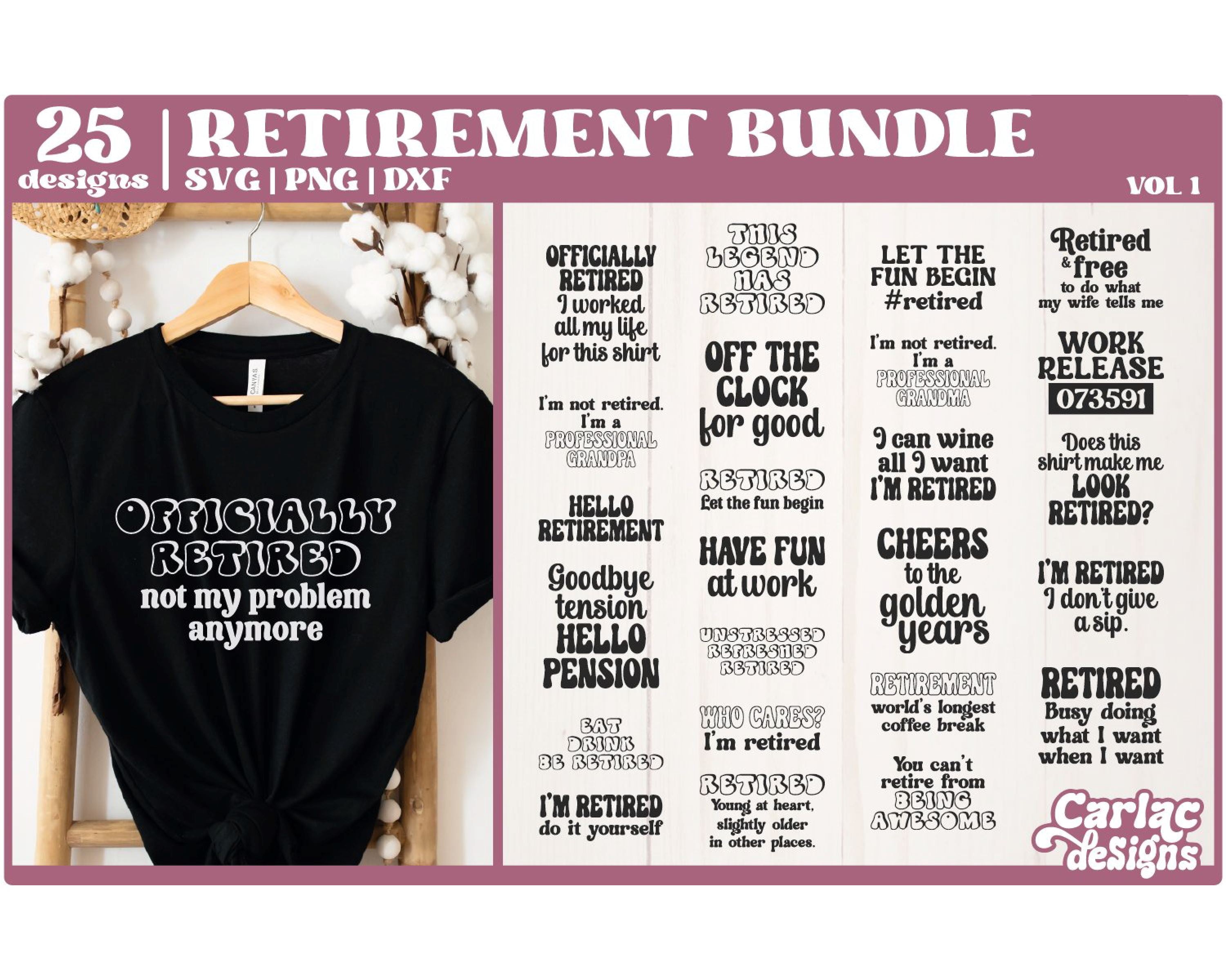 Funny Retirement SVG Bundle - So Fontsy