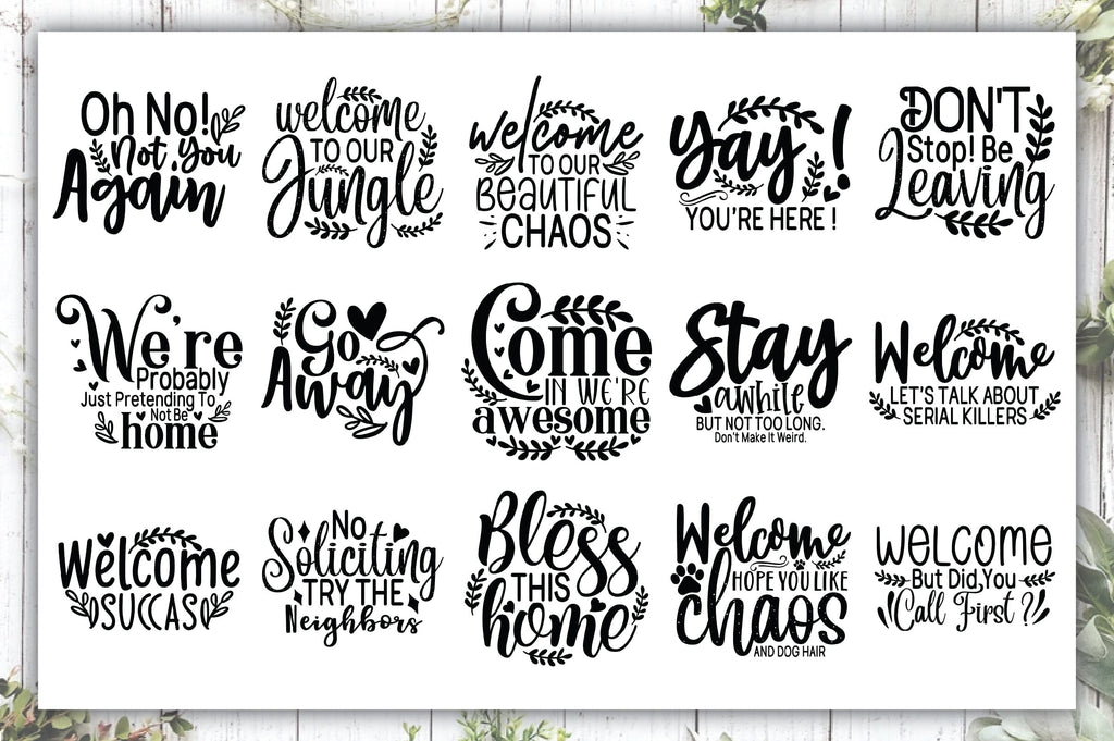 Funny Round Signs SVG Bundle - So Fontsy