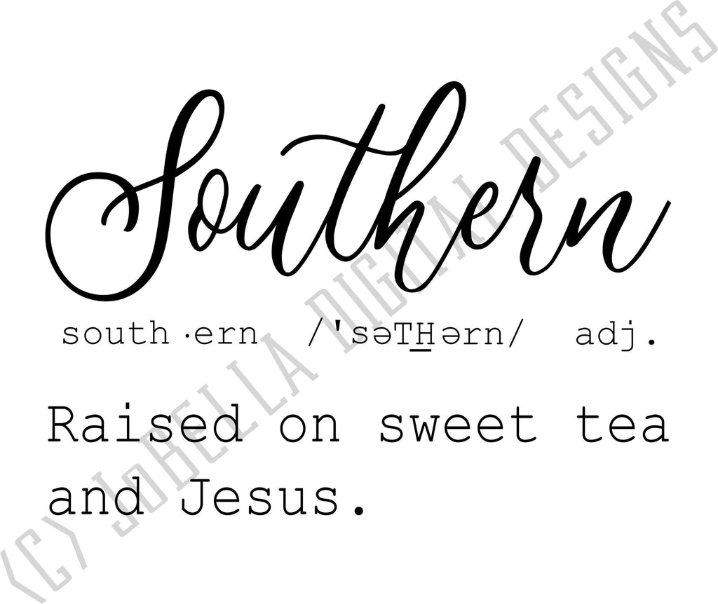 Funny Southern Definition SVG Cut File and Printable - So Fontsy
