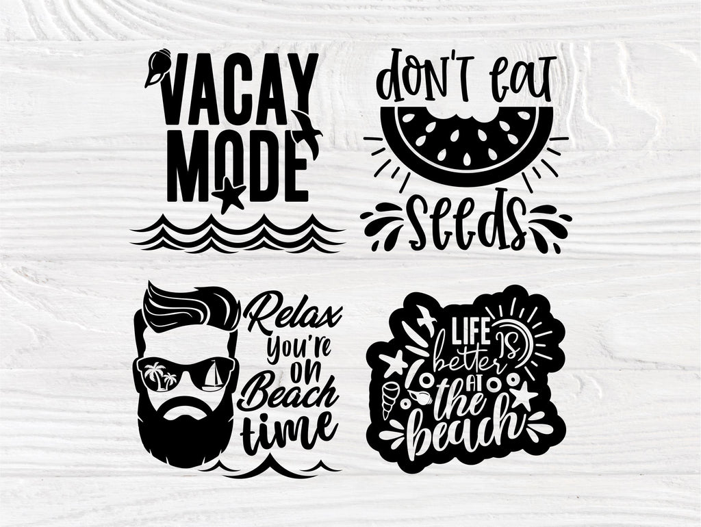 Funny Summer SVG Bundle, Beach Svg, Shirt Quotes - So Fontsy