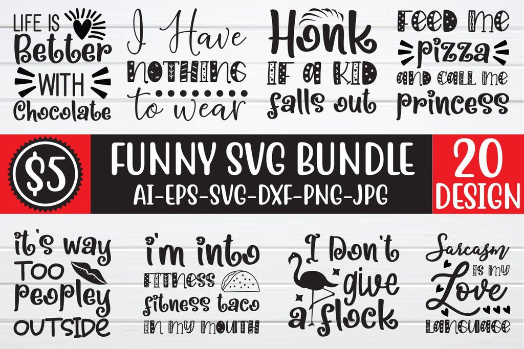 funny svg bundle vol 3 - So Fontsy