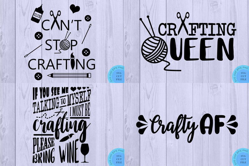 Funny SVG Crafty AF Svg Funny Crafting Svg Funny Craft Room Sign Svg C ...