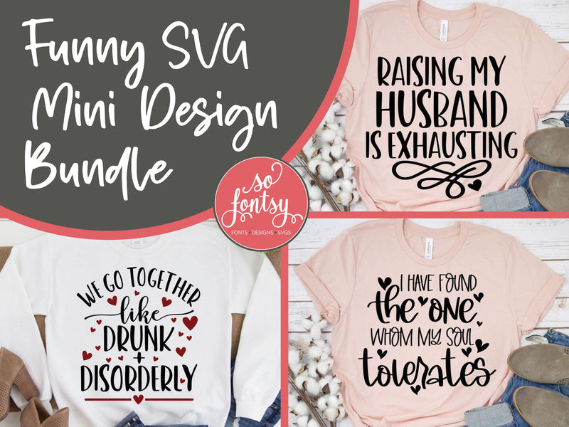 Funny SVG Mini Design Bundle - So Fontsy