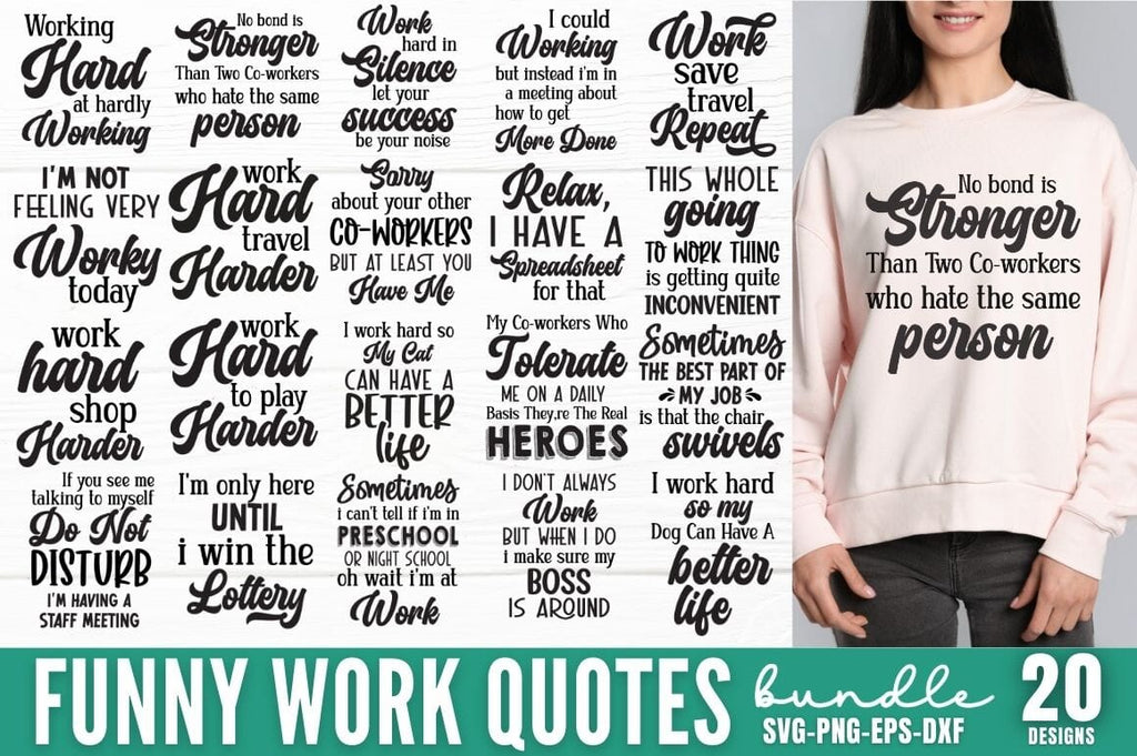 Funny Work SVG Bundle - So Fontsy