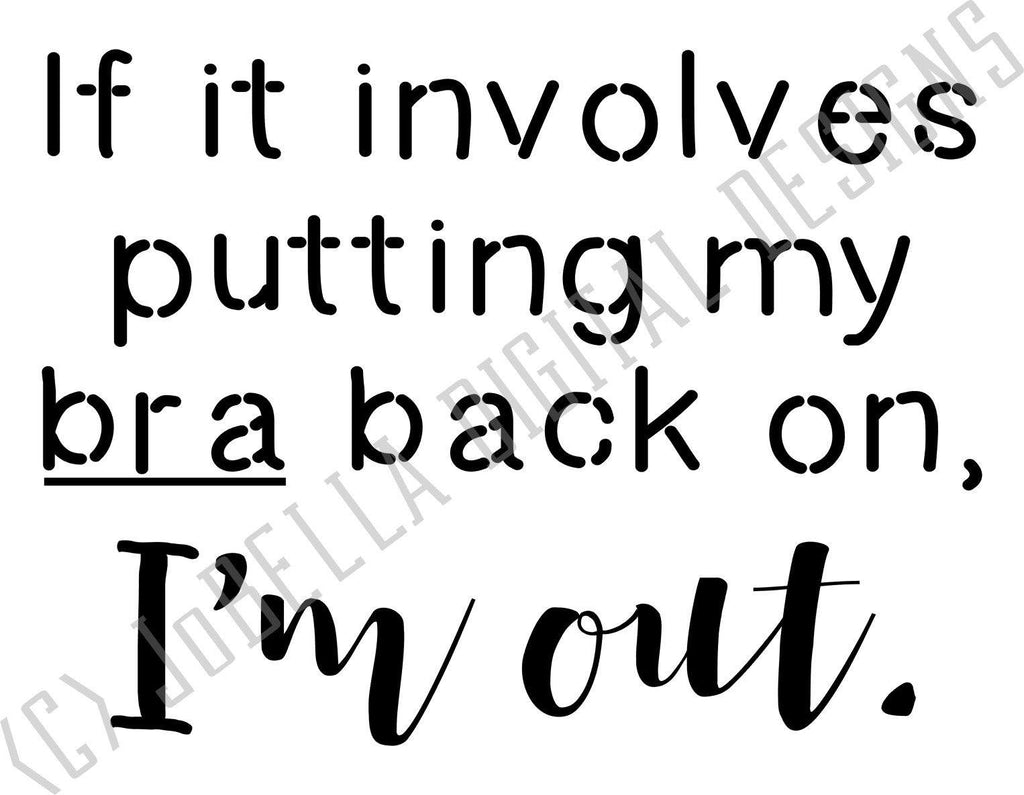 Funny/Adulting Bra SVG Cut File and Printable - So Fontsy
