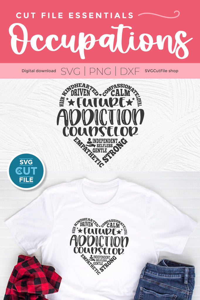 Future Addiction Counselor SVG subway art - So Fontsy