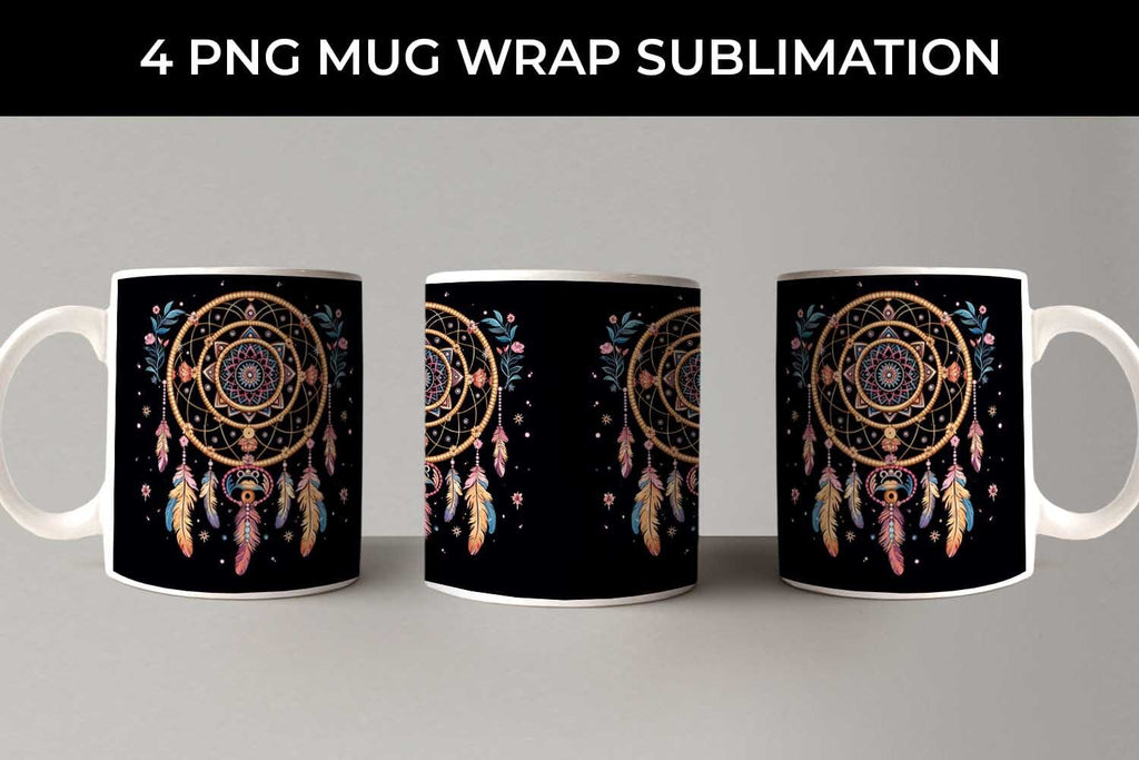 Galactic Dreamweaver - Boho Mug Wrap Design Bundle - So Fontsy