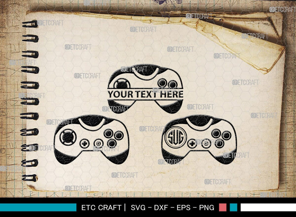 Game Controller Monogram, Game Controller Silhouette, Game Controller ...