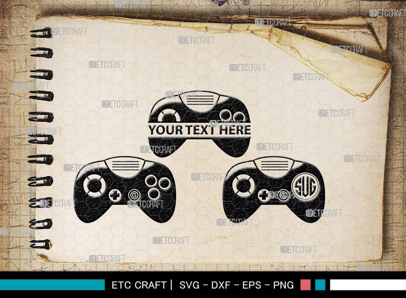 Game Controller Monogram, Game Controller Silhouette, Game Controller ...