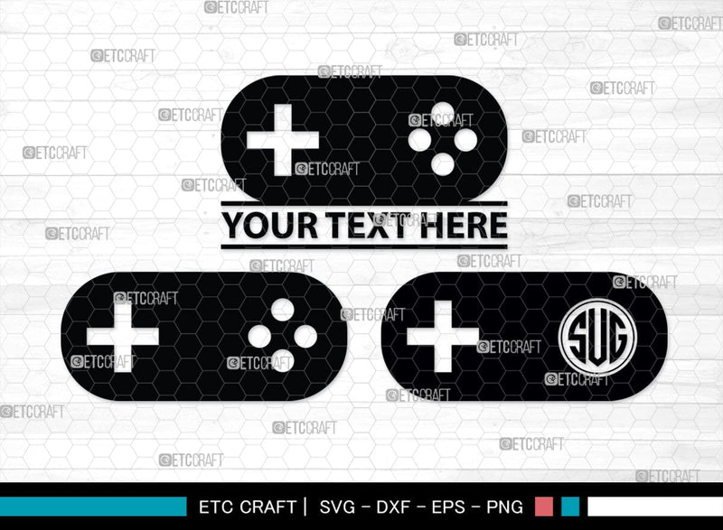 Game Controller Monogram, Game Controller Silhouette, Game Controller ...