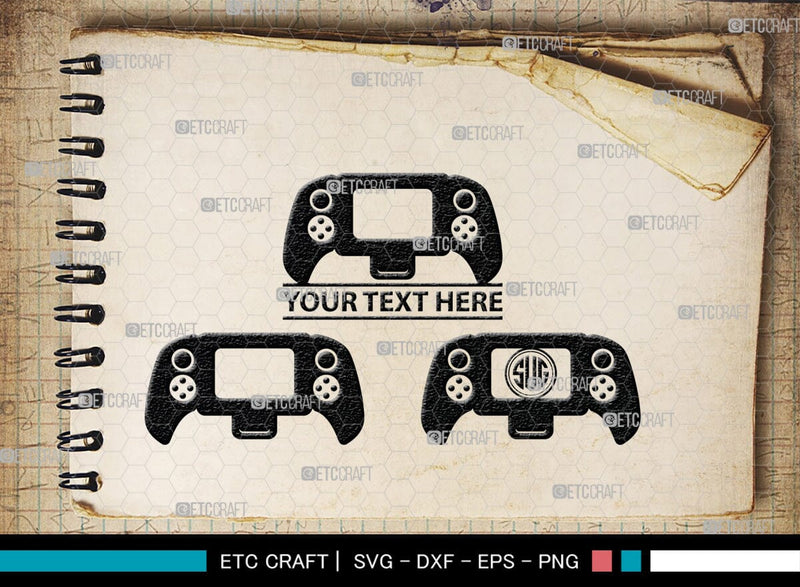 Game Controller Monogram, Game Controller Silhouette, Game Controller ...