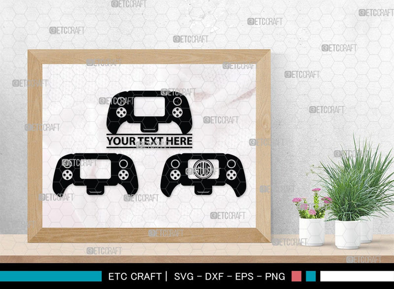 Game Controller Monogram, Game Controller Silhouette, Game Controller ...