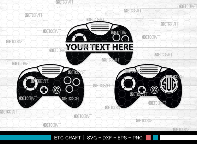 Game Controller Monogram, Game Controller Silhouette, Game Controller ...