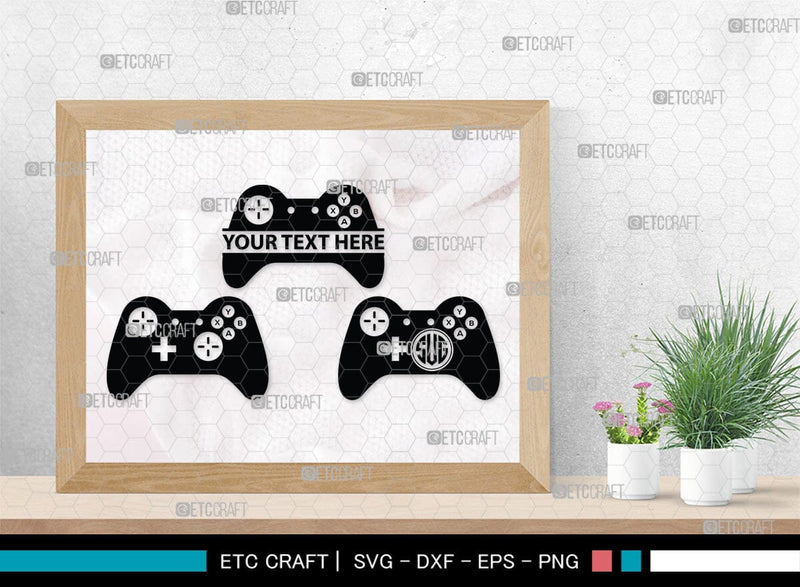 Game Controller Monogram, Game Controller Silhouette, Game Controller ...