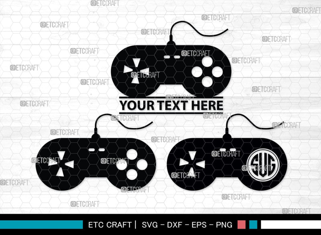 Game Controller Monogram, Game Controller Silhouette, Game Controller ...