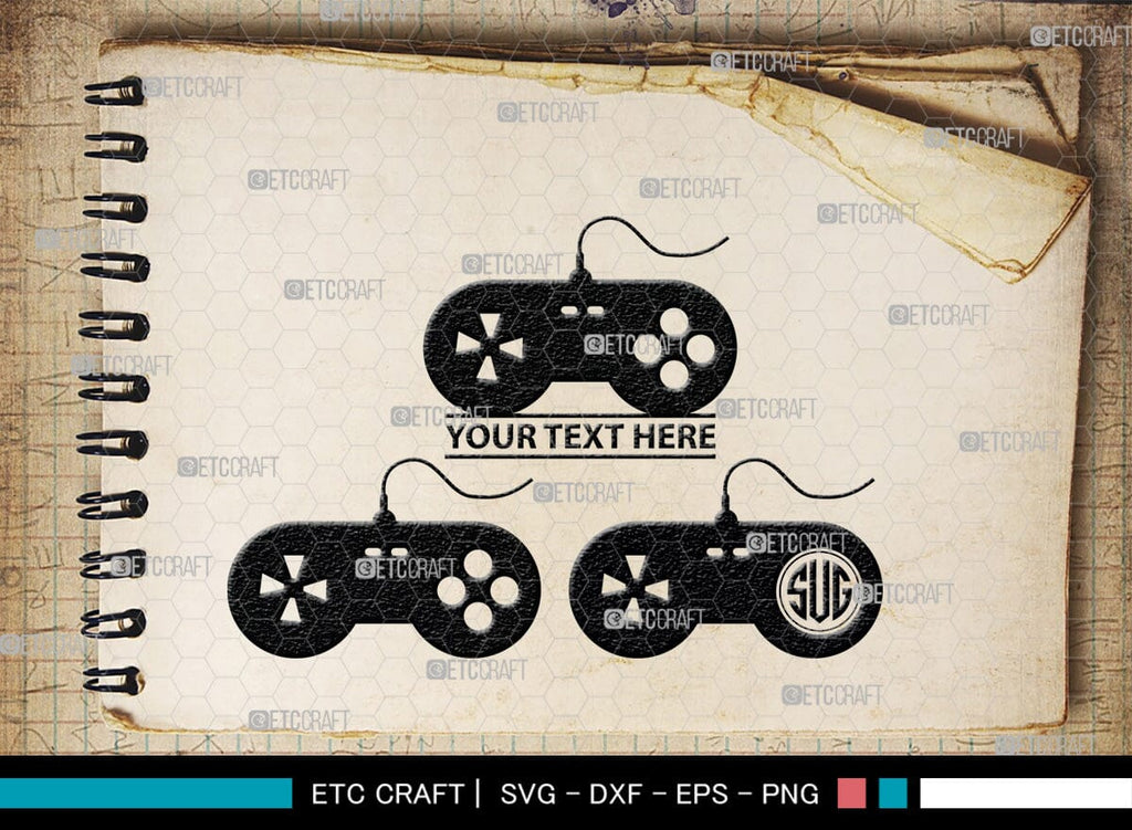 Game Controller Monogram, Game Controller Silhouette, Game Controller ...