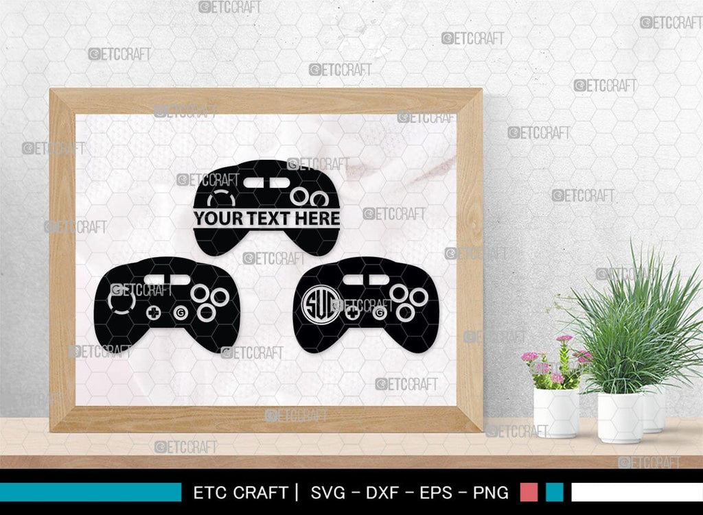 Game Controller Monogram, Game Controller Silhouette, Game Controller ...