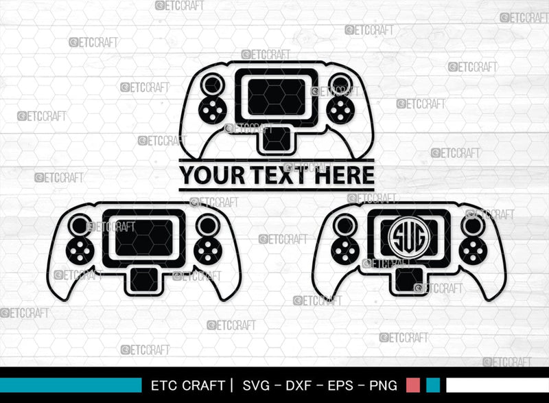 Game Controller Monogram, Game Controller Silhouette, Game Controller ...
