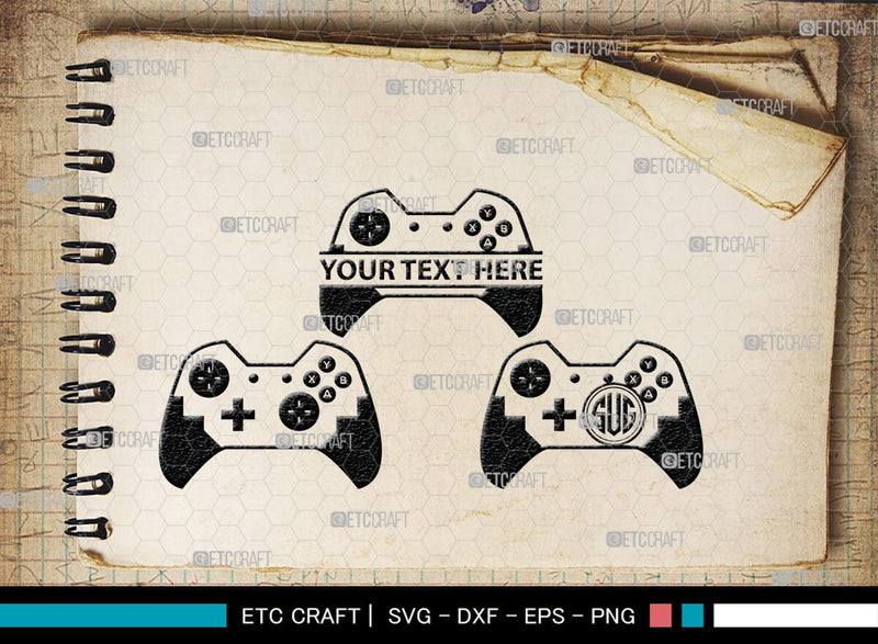 Game Controller Monogram, Game Controller Silhouette, Game Controller ...