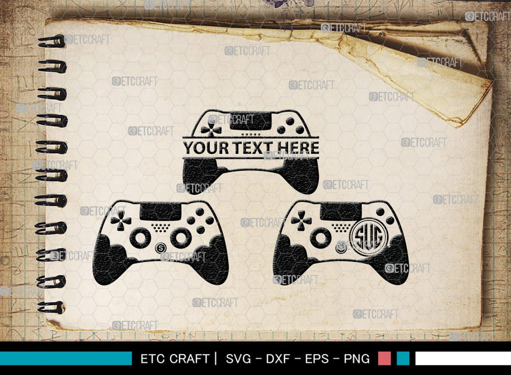 Game Controller Monogram, Game Controller Silhouette, Game Controller ...