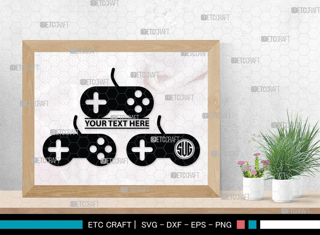 Game Controller Monogram, Game Controller Silhouette, Game Controller ...