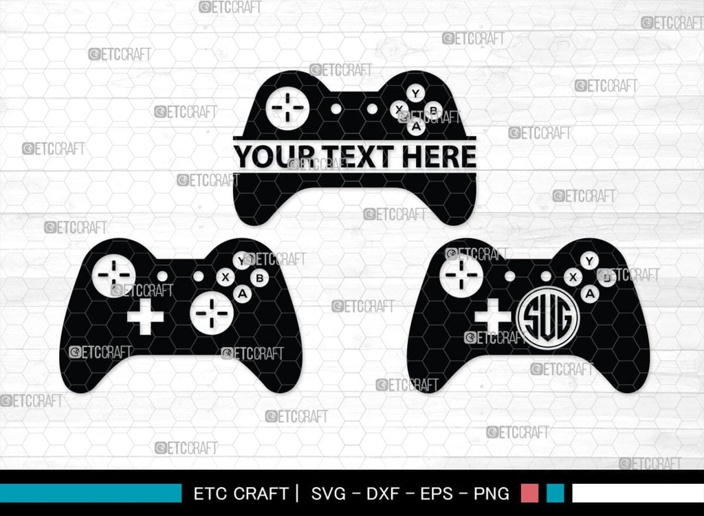 Game Controller Monogram, Game Controller Silhouette, Game Controller ...