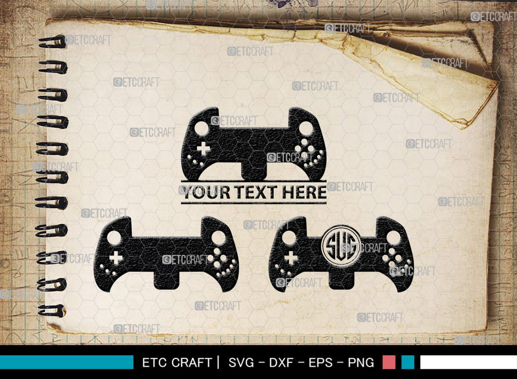 Game Controller Monogram, Game Controller Silhouette, Game Controller ...