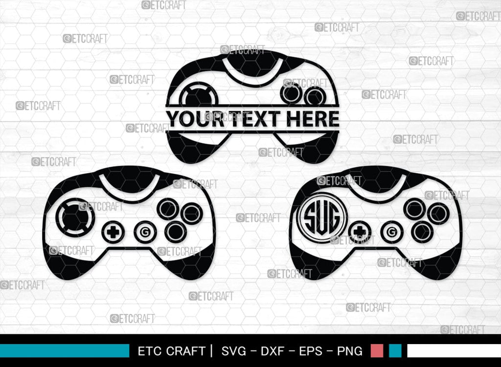 Game Controller Monogram, Game Controller Silhouette, Game Controller ...