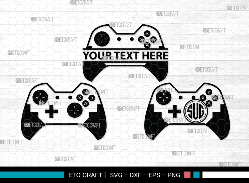 Game Controller Monogram, Game Controller Silhouette, Game Controller ...