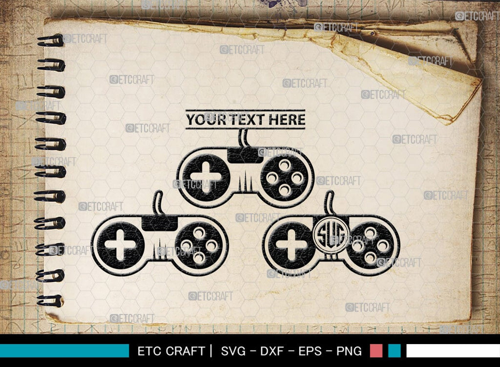 Game Controller Monogram, Game Controller Silhouette, Game Controller ...