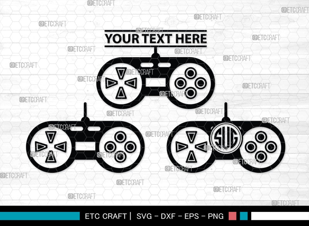 Game Controller Monogram, Game Controller Silhouette, Game Controller ...