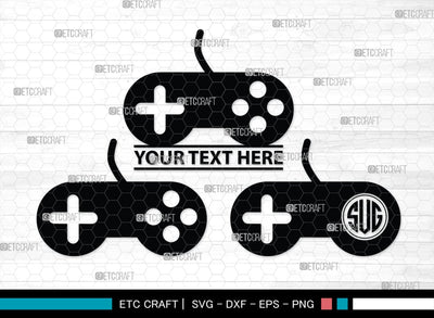 Game Controller Monogram, Game Controller Silhouette, Game Controller ...