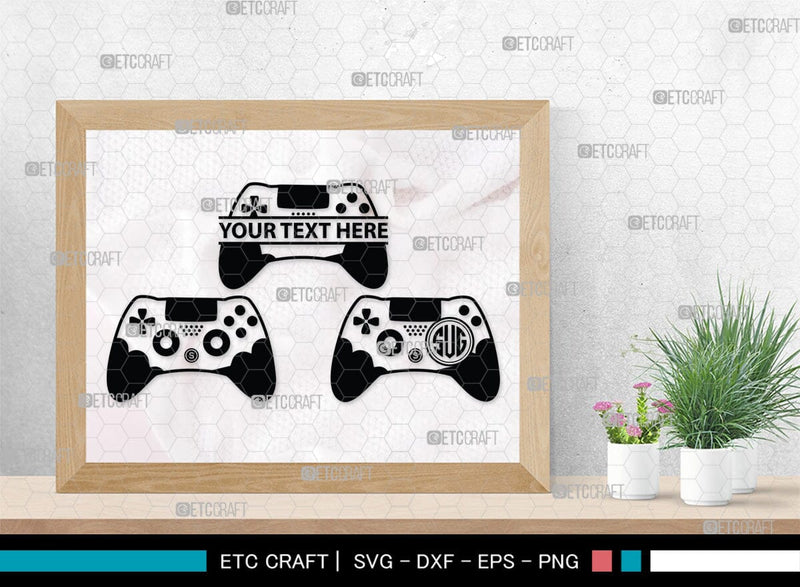 Game Controller Monogram, Game Controller Silhouette, Game Controller ...