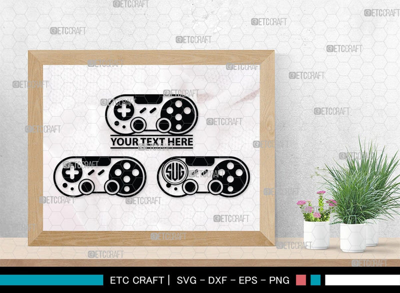 Game Controller Monogram, Game Controller Silhouette, Game Controller ...