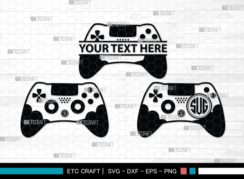 Game Controller Monogram, Game Controller Silhouette, Game Controller ...