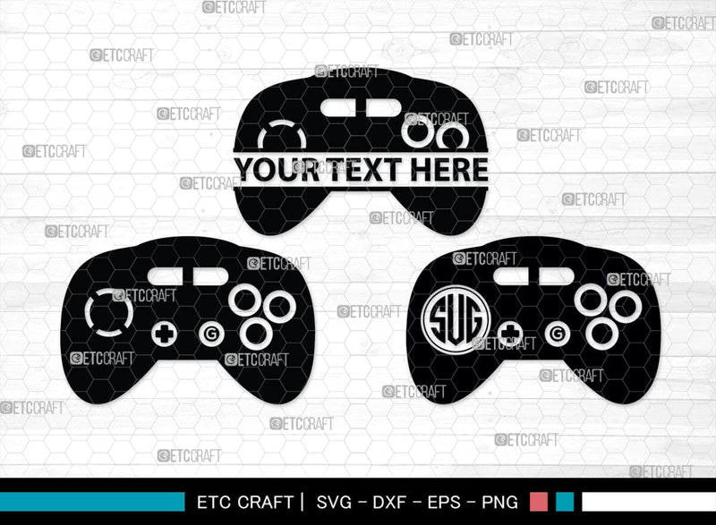 Game Controller Monogram, Game Controller Silhouette, Game Controller ...