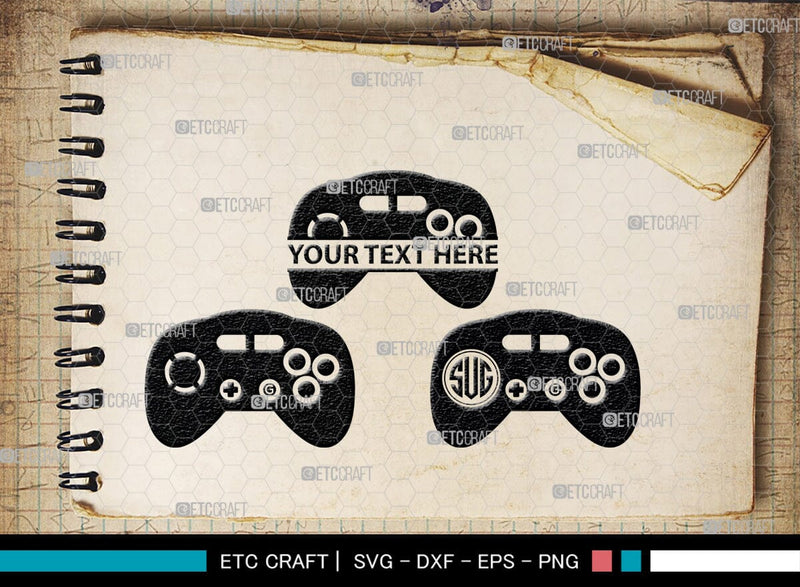 Game Controller Monogram, Game Controller Silhouette, Game Controller ...