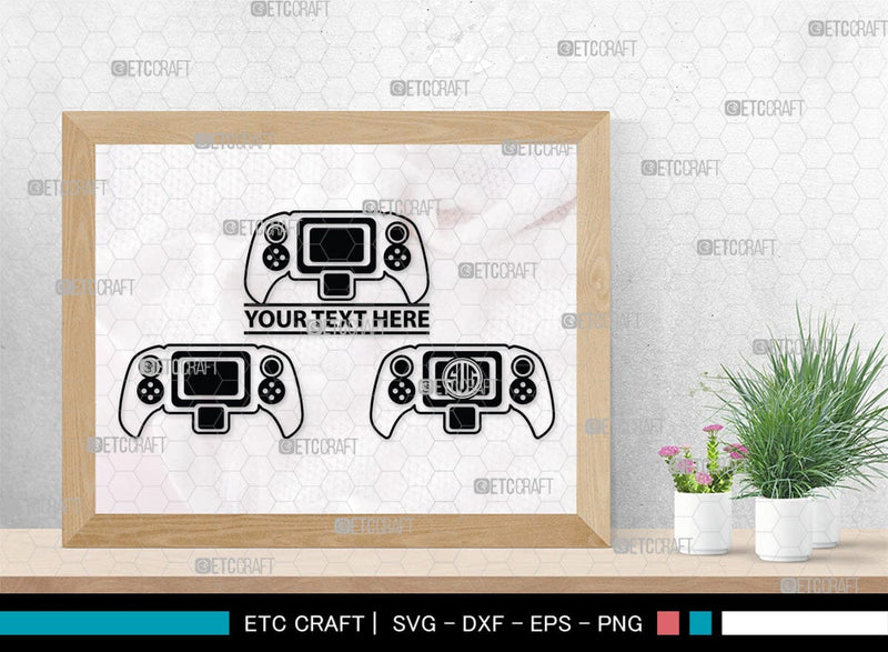 Game Controller Monogram, Game Controller Silhouette, Game Controller ...
