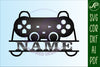 Game controller name sign svg laser cut template - So Fontsy