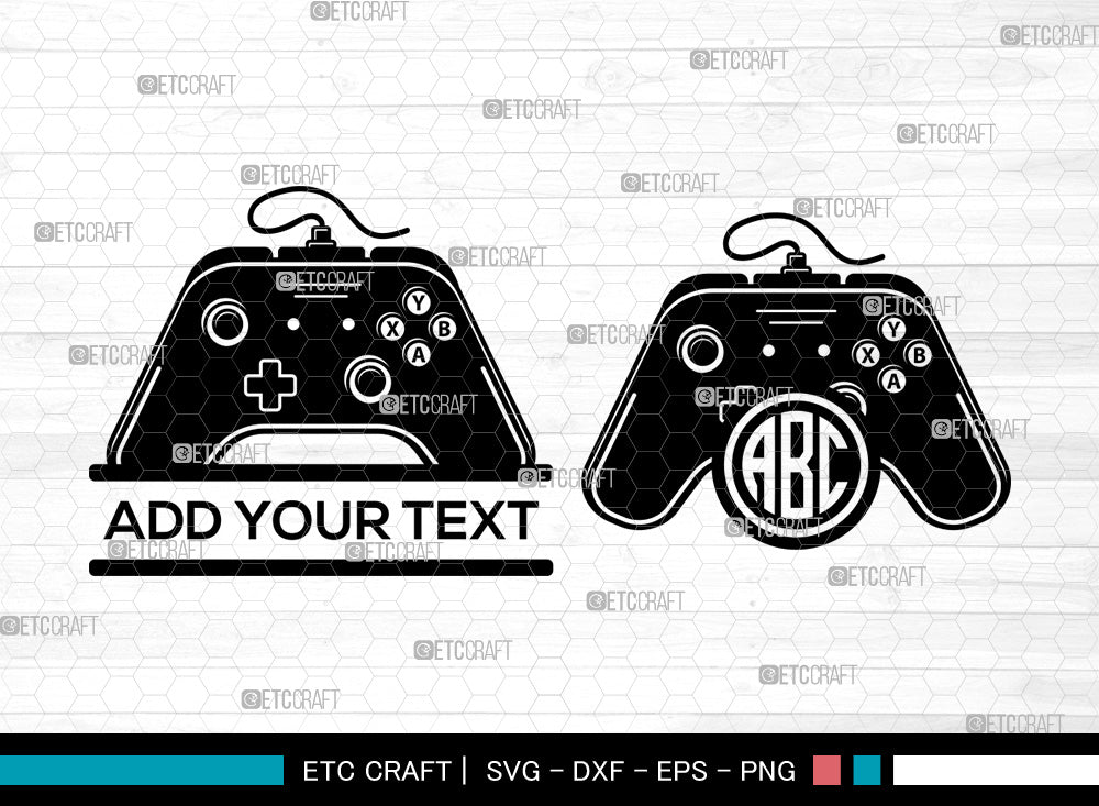 Game Controller SVG, Gamer Svg, Video Game Svg, Split Monogram Svg ...