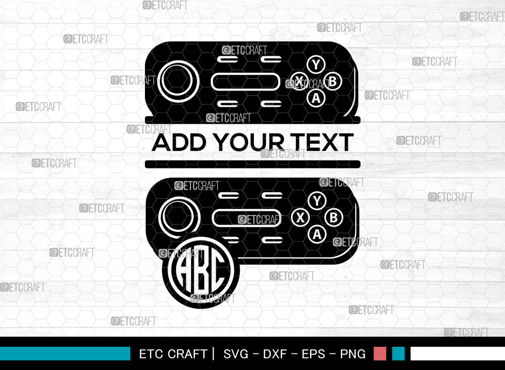 Game Controller SVG, Gamer Svg, Video Game Svg, Split Monogram Svg, Ga ...