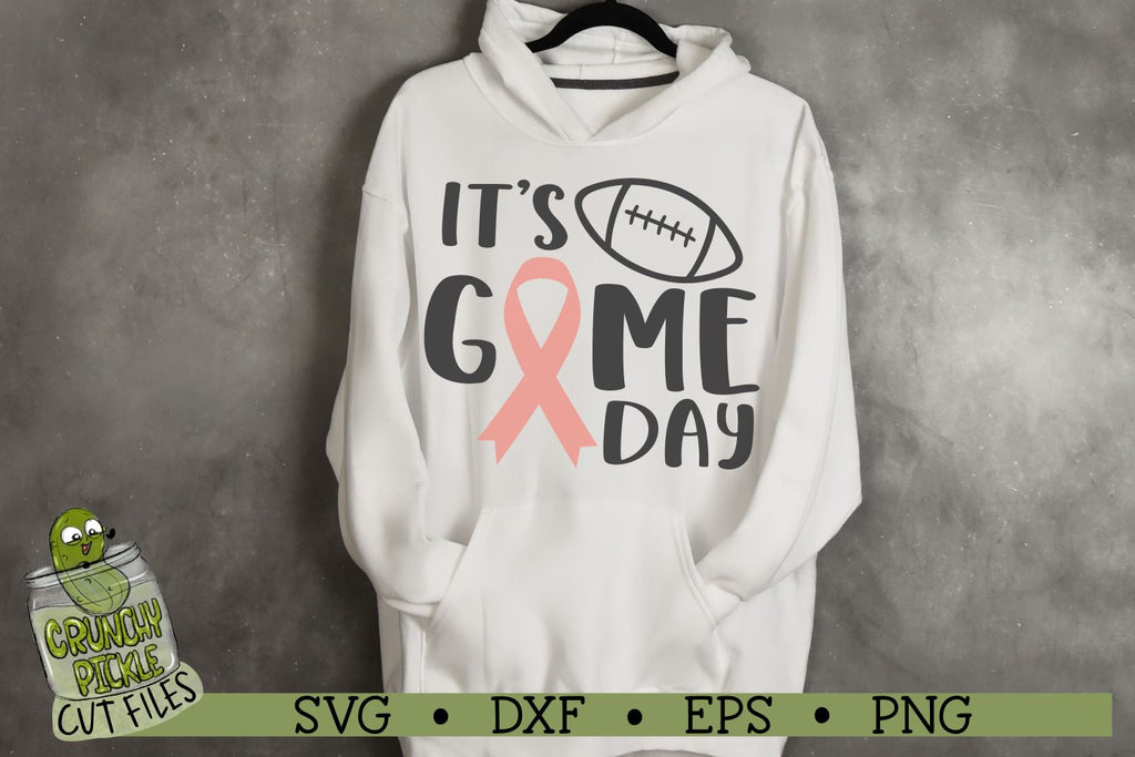 Game Day Ribbon / Football / Breast Cancer Awareness SVG - So Fontsy