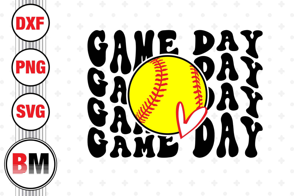 Game Day Softball SVG, PNG, DXF Files - So Fontsy