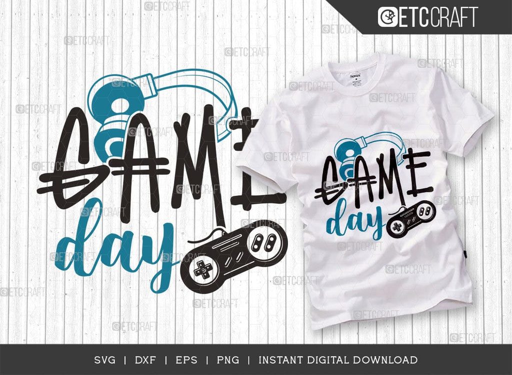 Game Day SVG Cut File, Game Day Vibes Svg, Gamer Svg, Football Svg ...