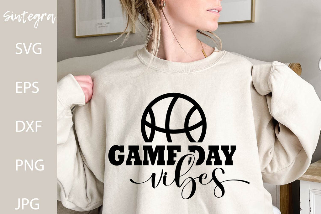 Game Day Vibes SVG, Basketball SVG Free For Commercial Use - So Fontsy