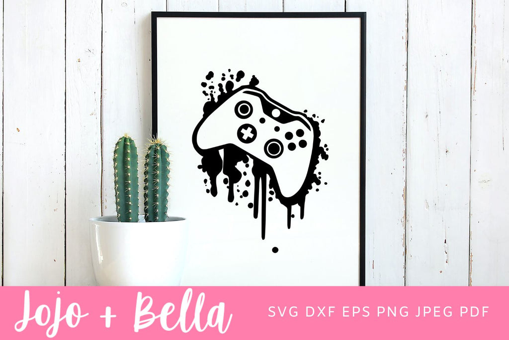 Gamer SVG, Controller svg, Controller splatter SVG, Gamer Controller ...