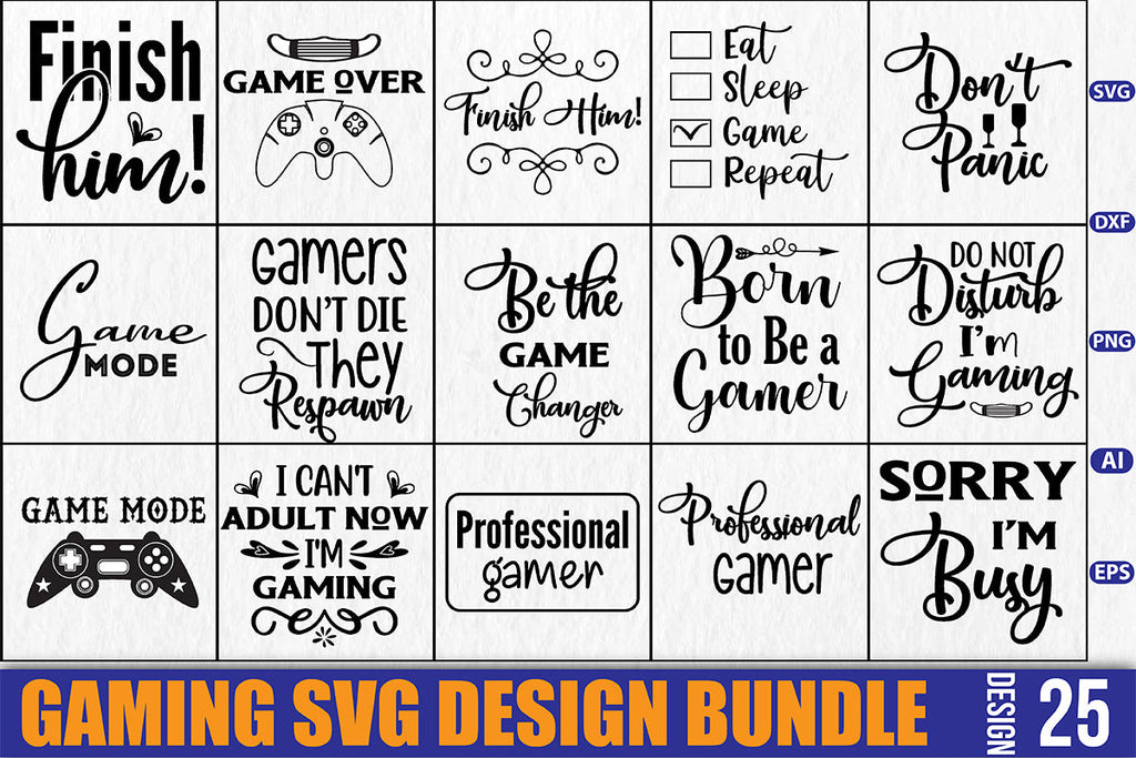 Gaming SVG Bundle - So Fontsy